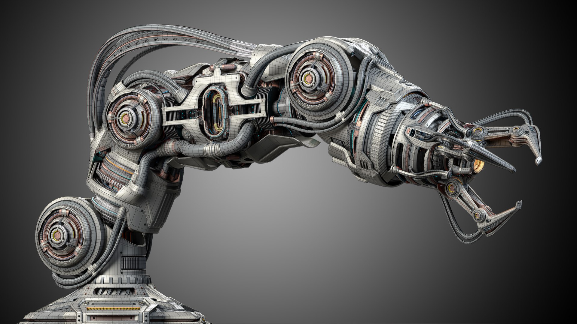 Sci-Fi Robotic Arm Advanced - Rigged And Animated Model - TurboSquid ...