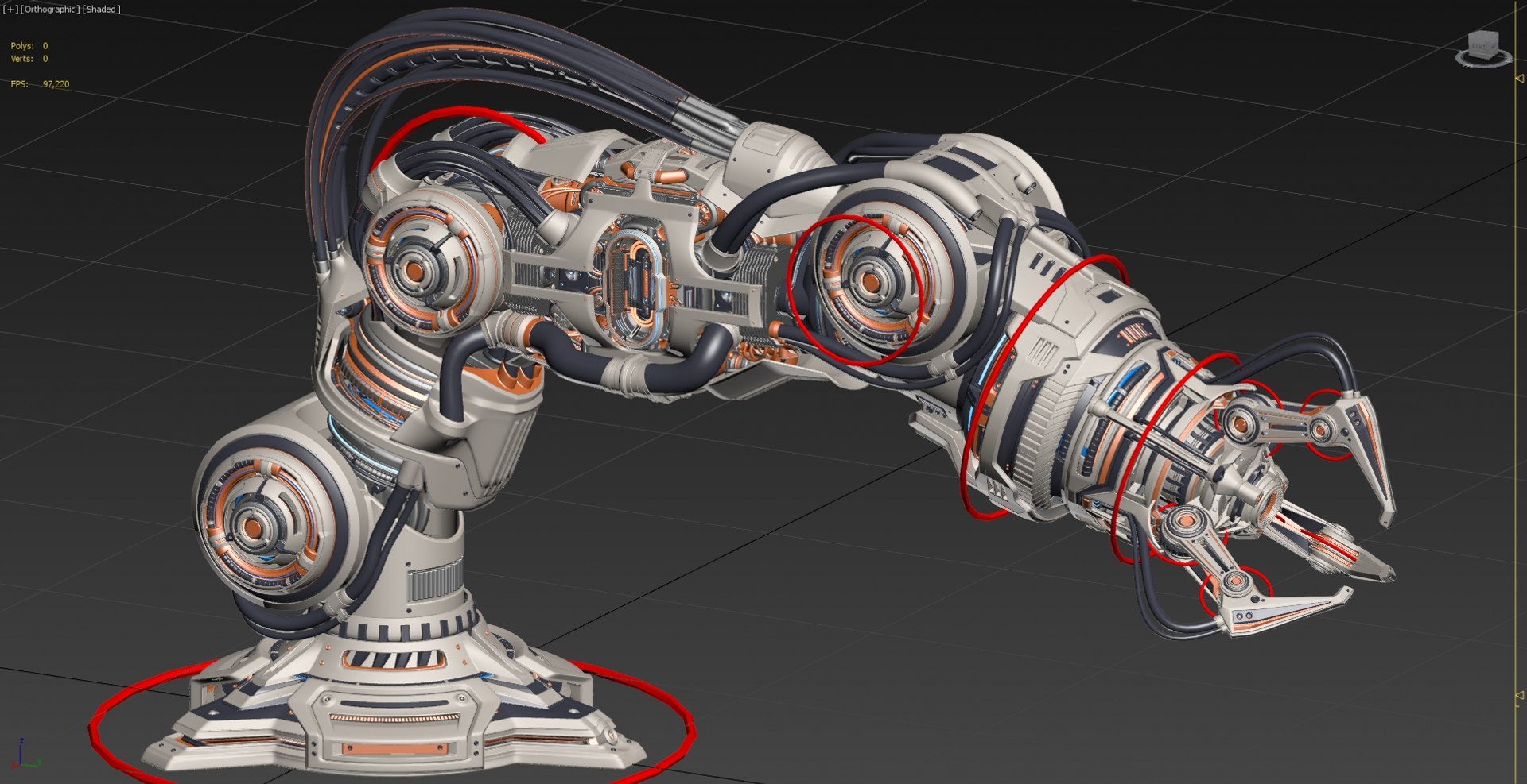 Sci-Fi Robotic Arm Advanced - Rigged And Animated Model - TurboSquid ...
