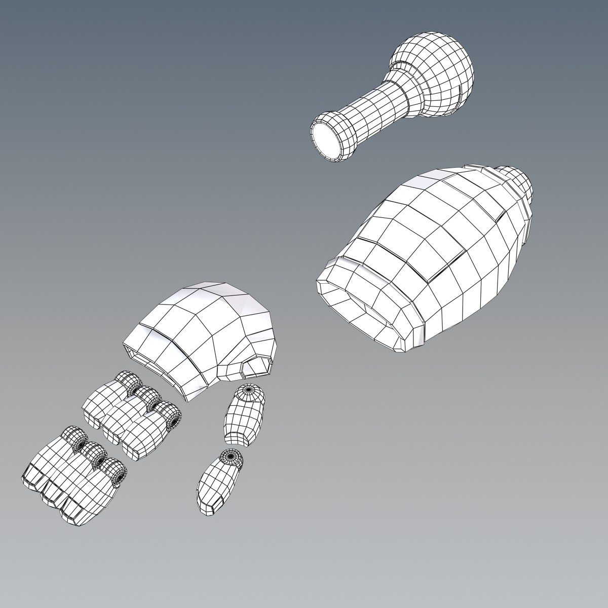 unibot male rigged 3d max