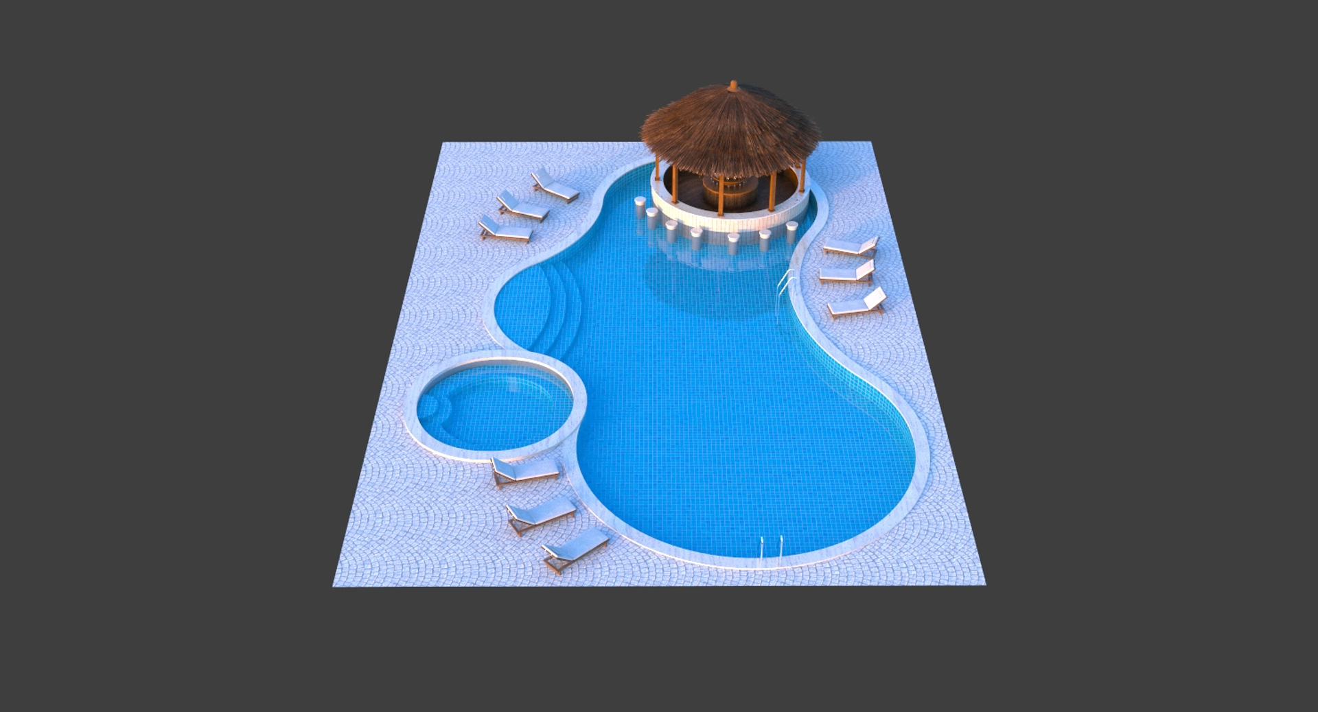 3D Swimming Pool Model - TurboSquid 1284074