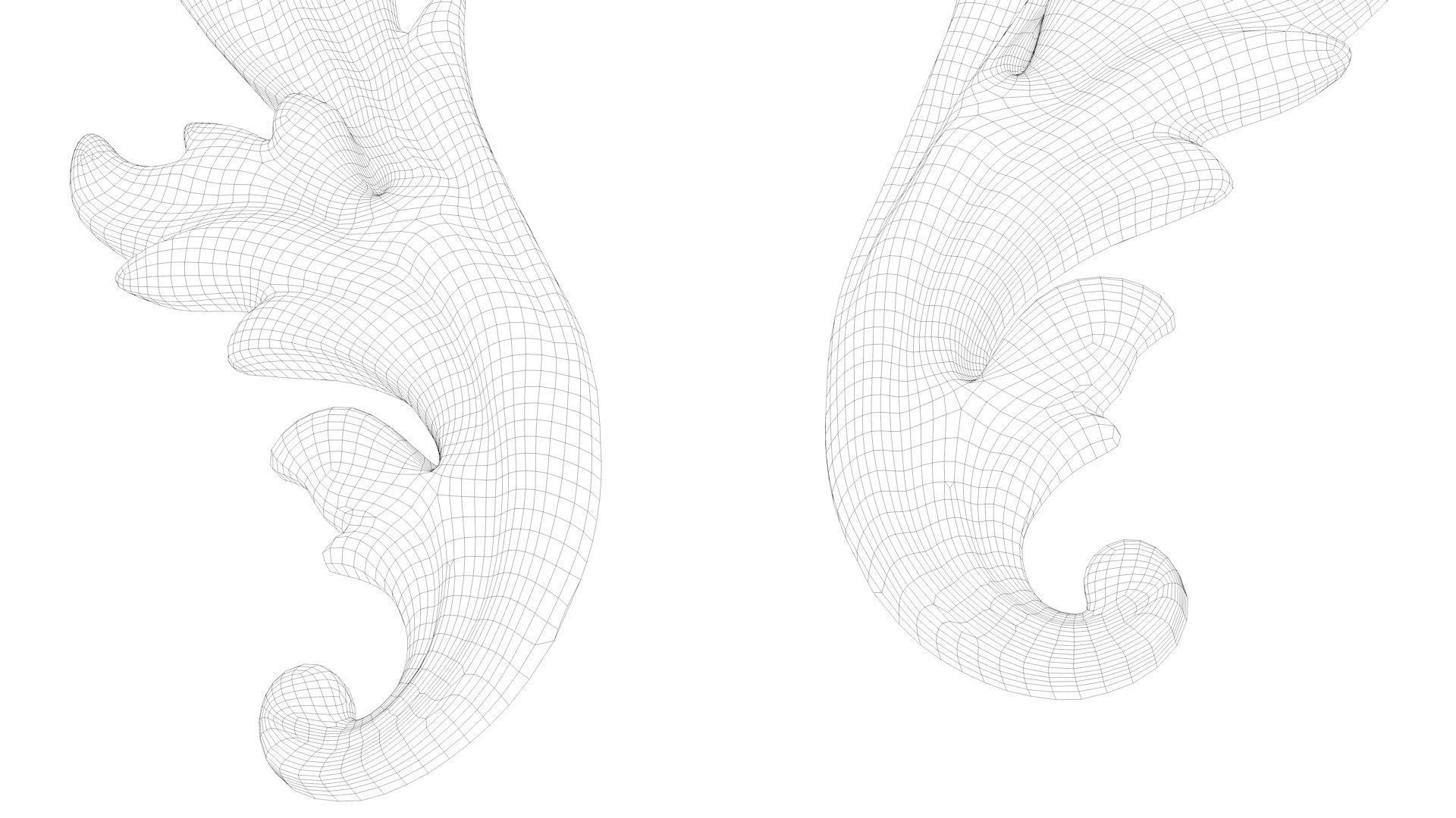 Plaster Decorative Bow DS332 Model - TurboSquid 2385175