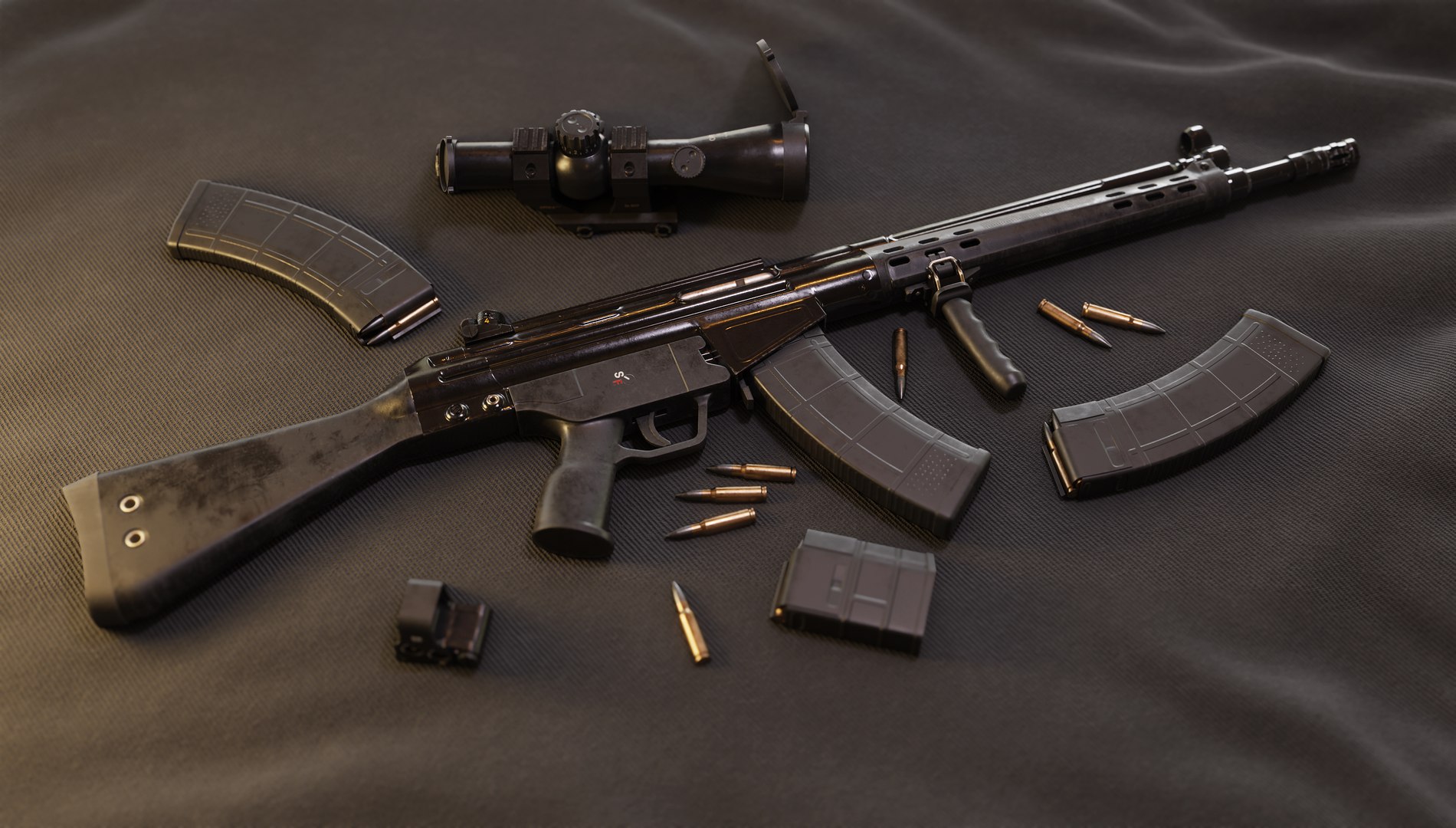 3D PTK-18 Rifle - TurboSquid 1882524