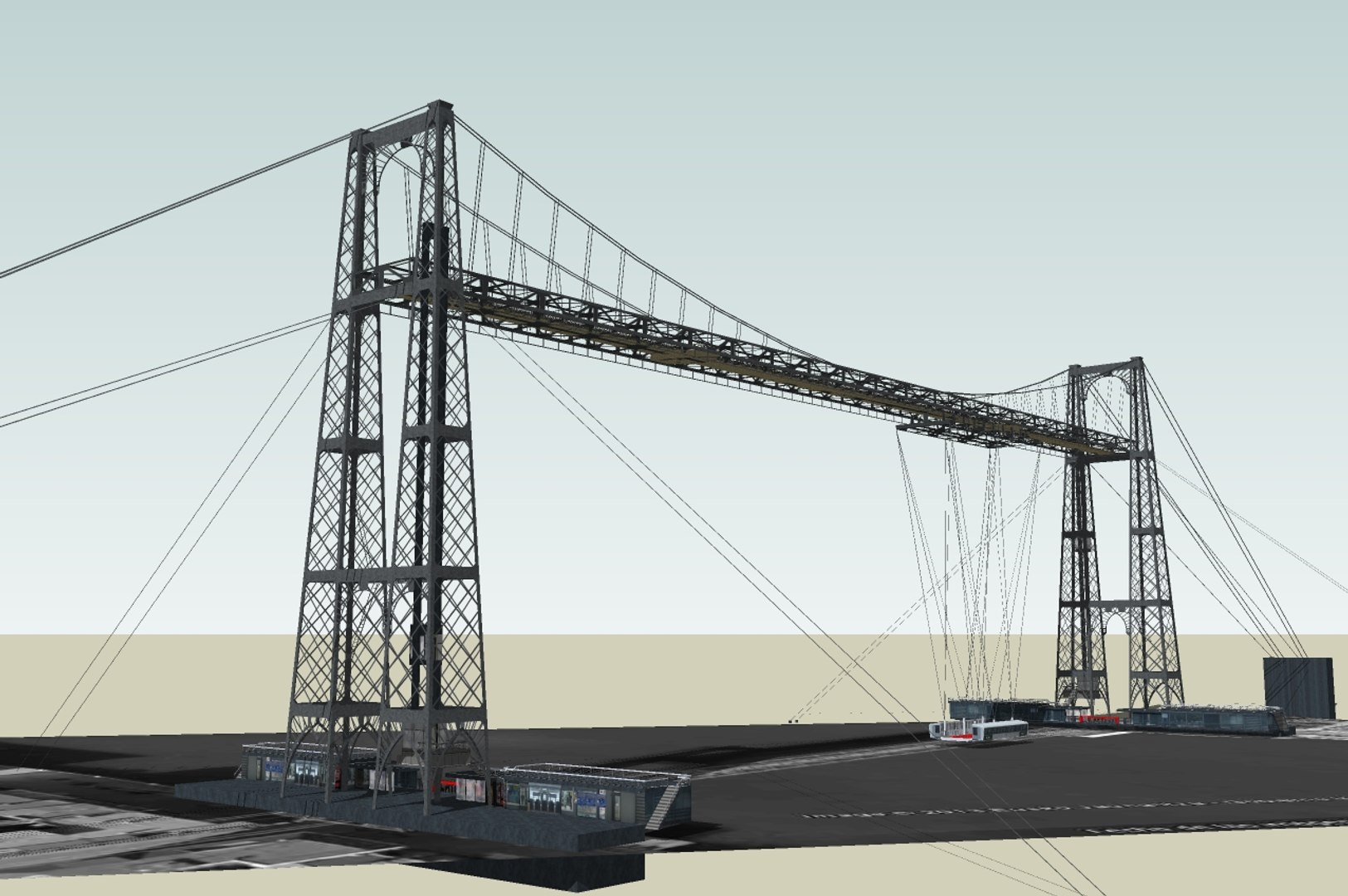 3d Bizkaia Transporter Bridge Architecture