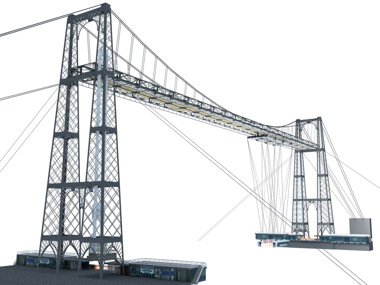 3d Bizkaia Transporter Bridge Architecture