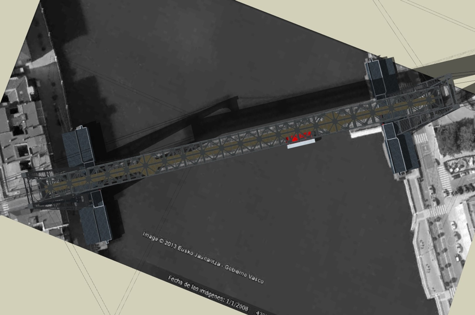 3d Bizkaia Transporter Bridge Architecture