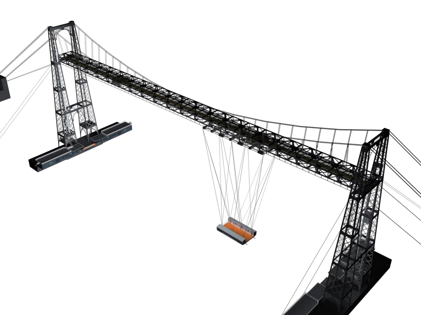 3d Bizkaia Transporter Bridge Architecture