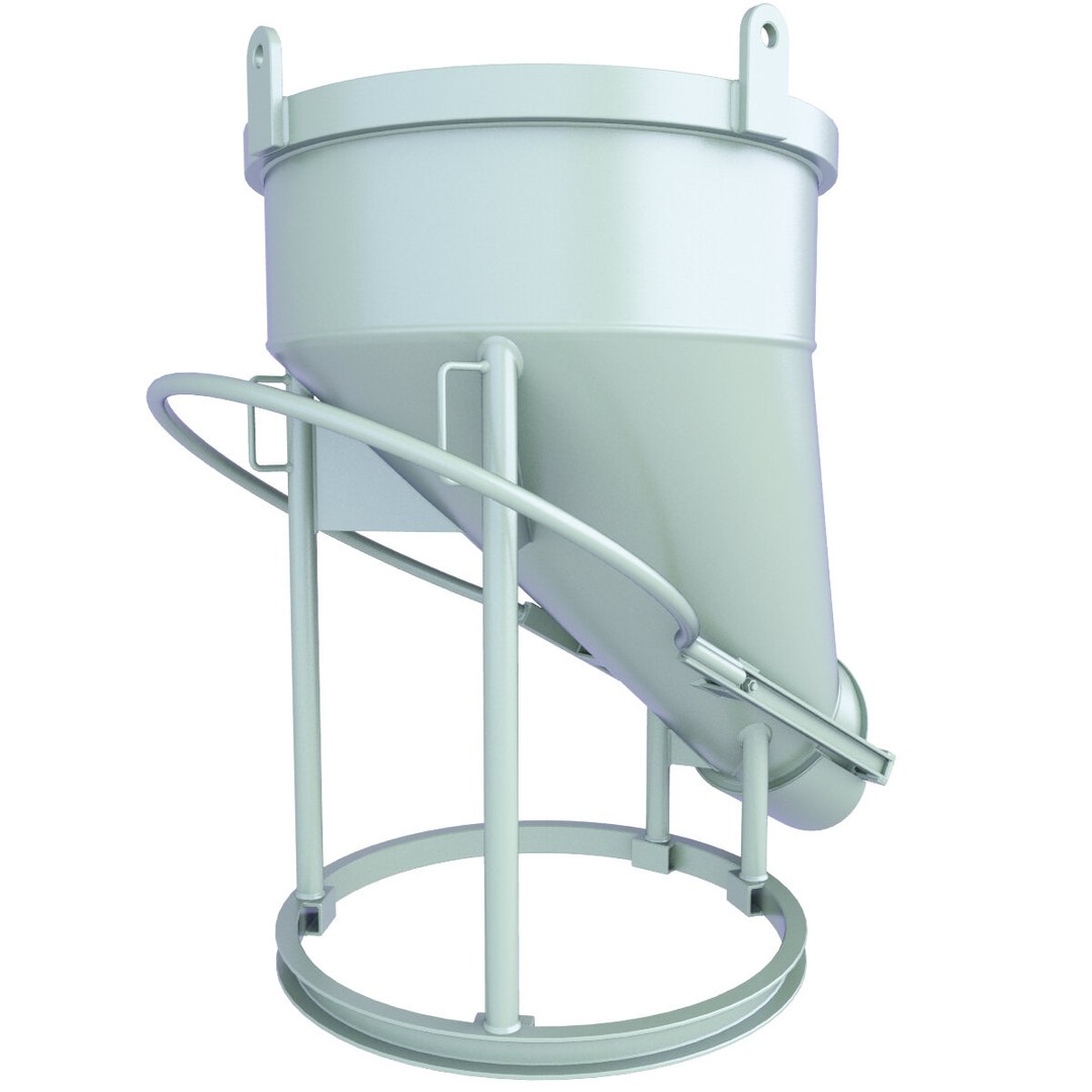 3D Industrial Concrete Container Hopper Bucket 3 - TurboSquid 1992887