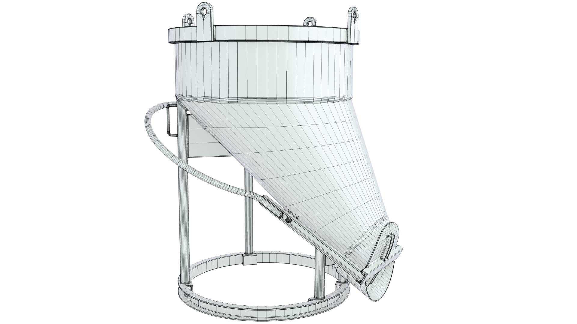 3D Industrial Concrete Container Hopper Bucket 3 - TurboSquid 1992887