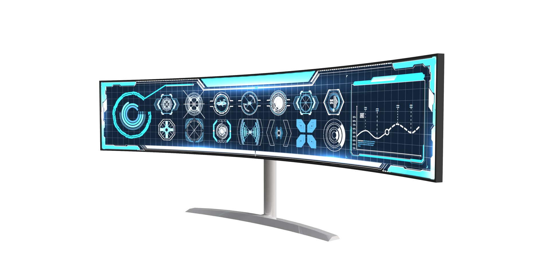 Sci-Fi Widescreen Monitor Var1 3D Model - TurboSquid 2362829