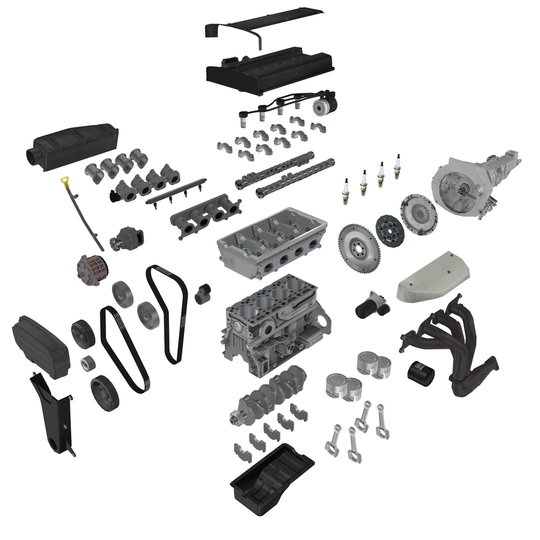 3D model parts toyota 4a-ge blacktop - TurboSquid 1361329