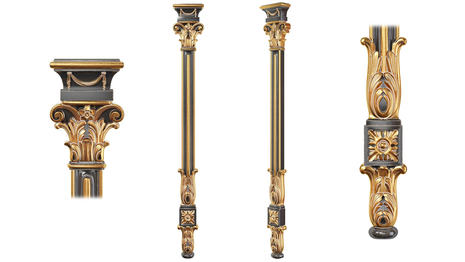 3D Classic Pilaster 08 Model - TurboSquid 2073748