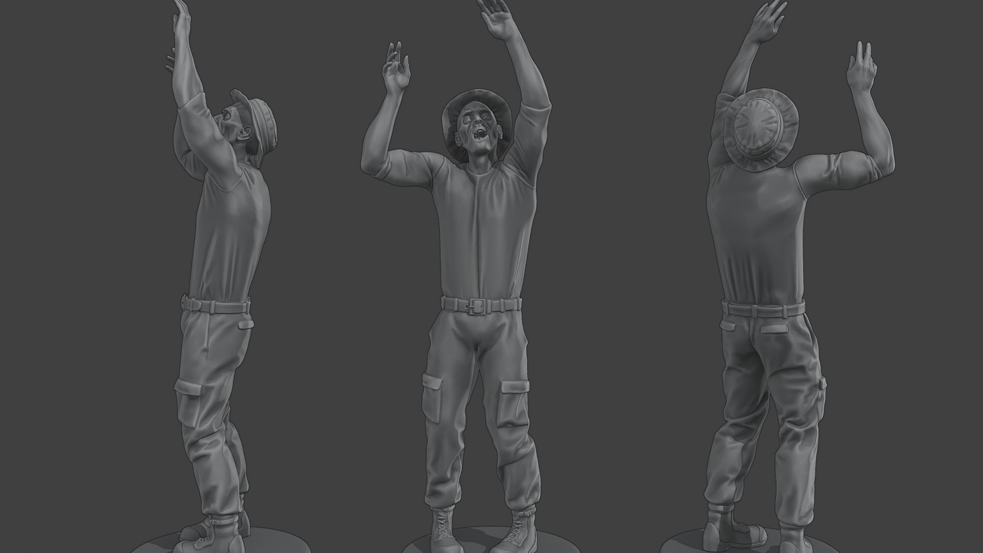 Casual Male Zombie CZ4 0002 3D Model - TurboSquid 2019958