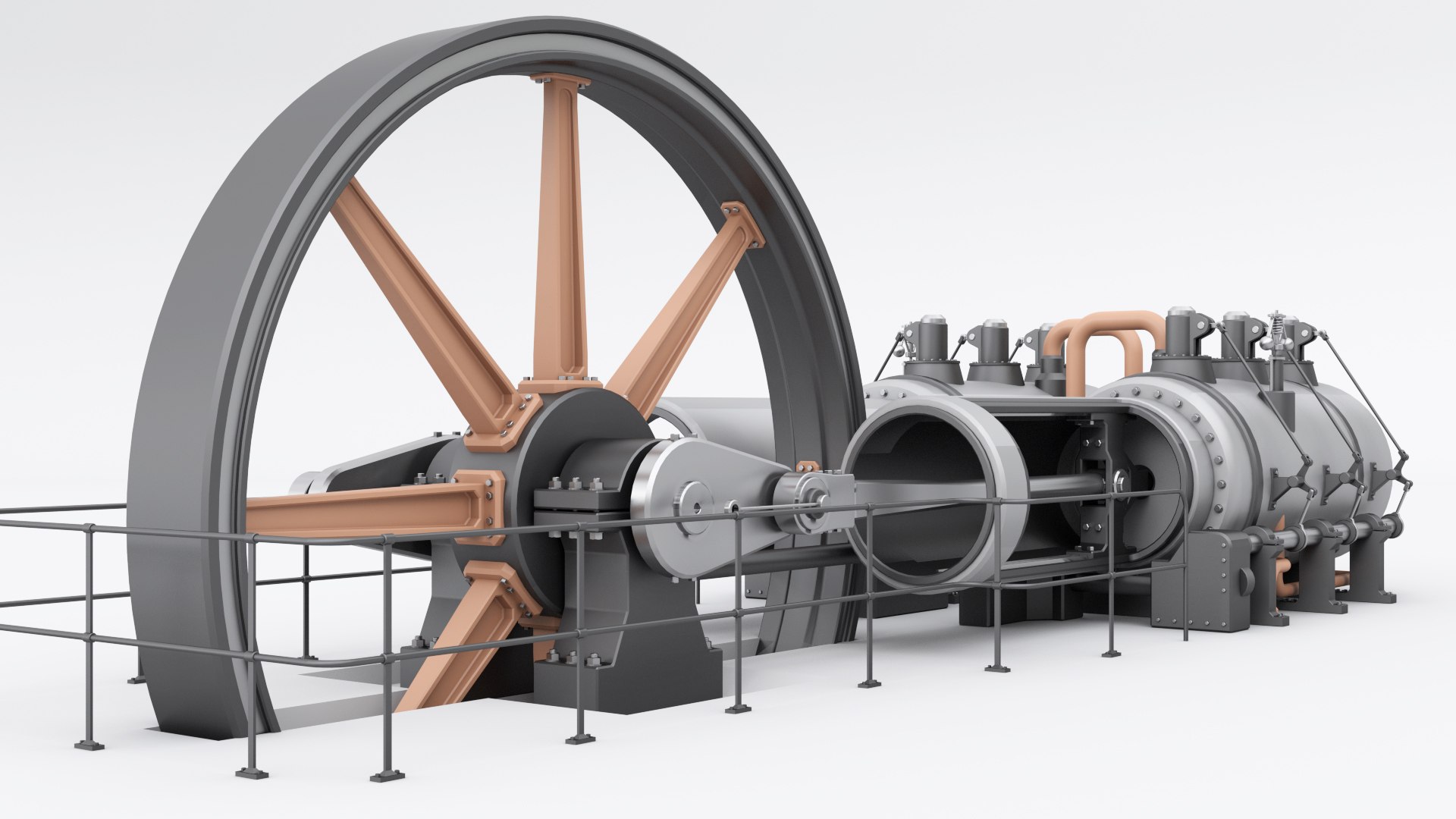 3D Old Steam Engine - TurboSquid 1166729