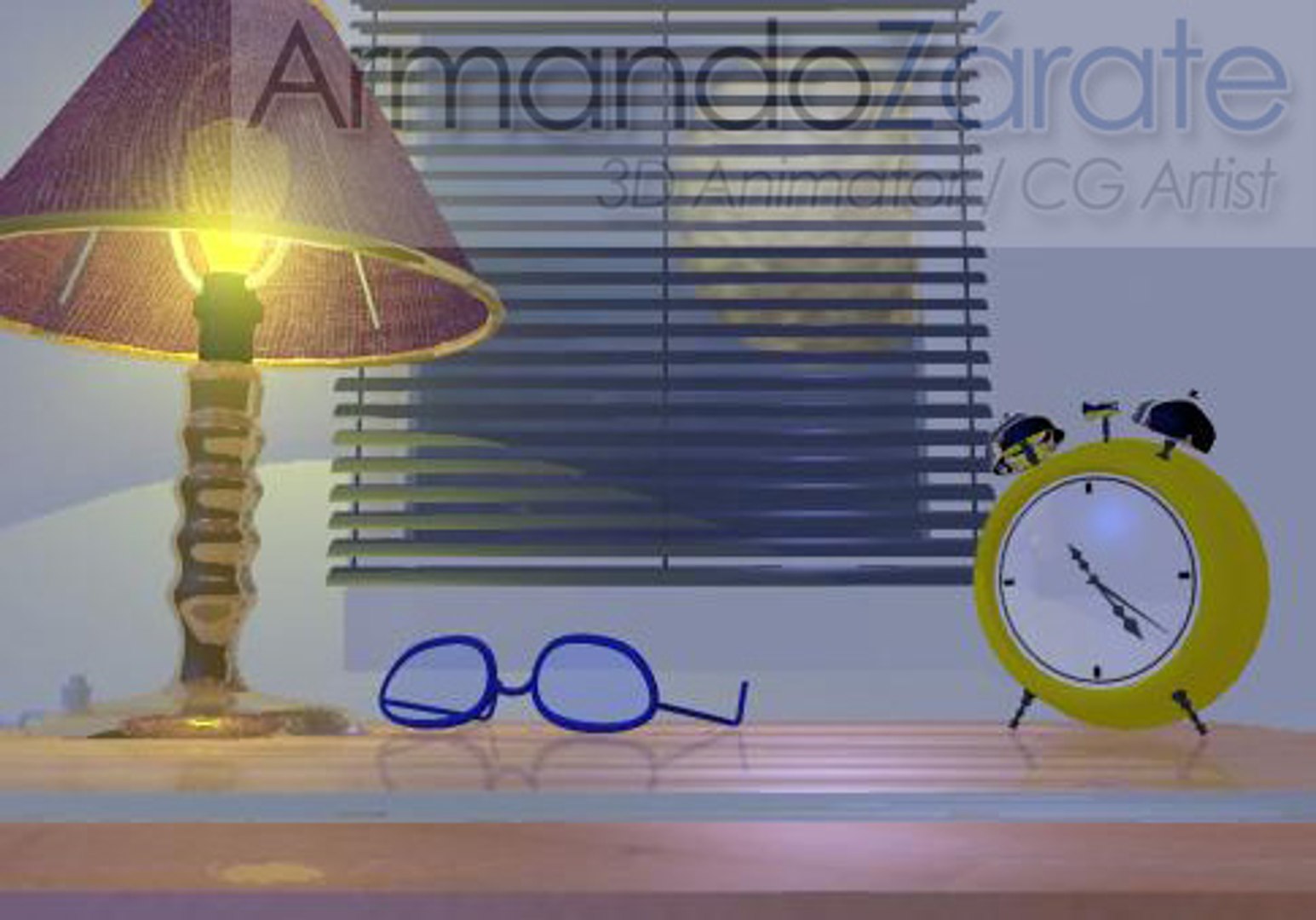 3d Scene Alarm Clock Model