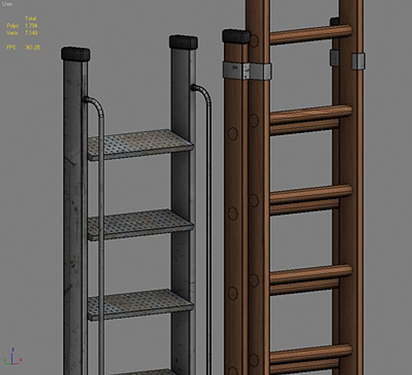 3d model ladders games simulation