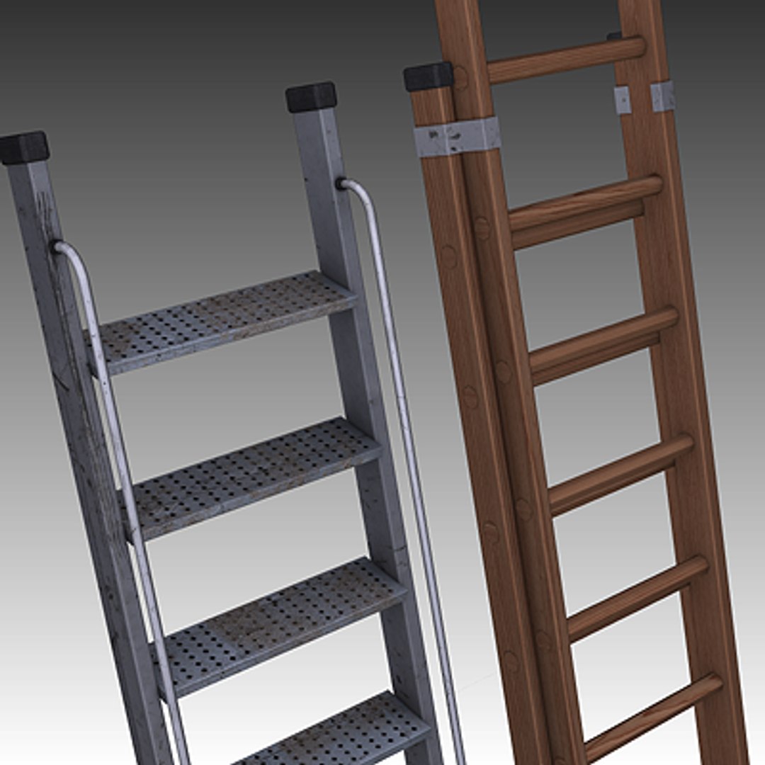 3d Model Ladders Games Simulation