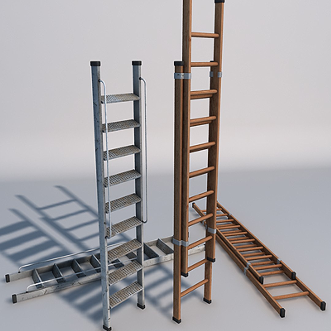 3d Model Ladders Games Simulation