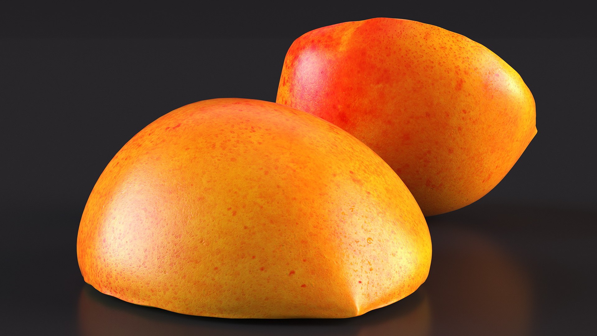 Fresh Apricot Cut 3D Model - TurboSquid 2115226