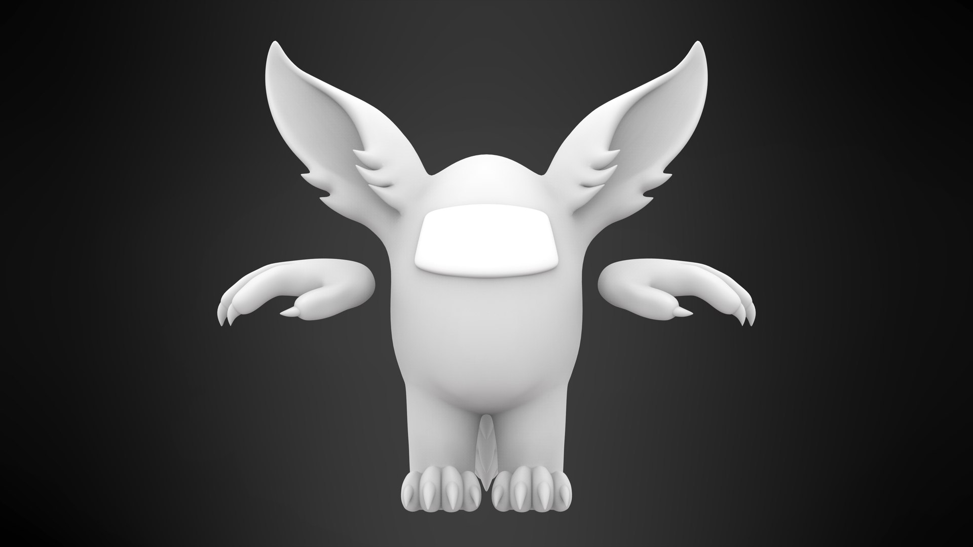 3D White Werewolf - TurboSquid 1631598