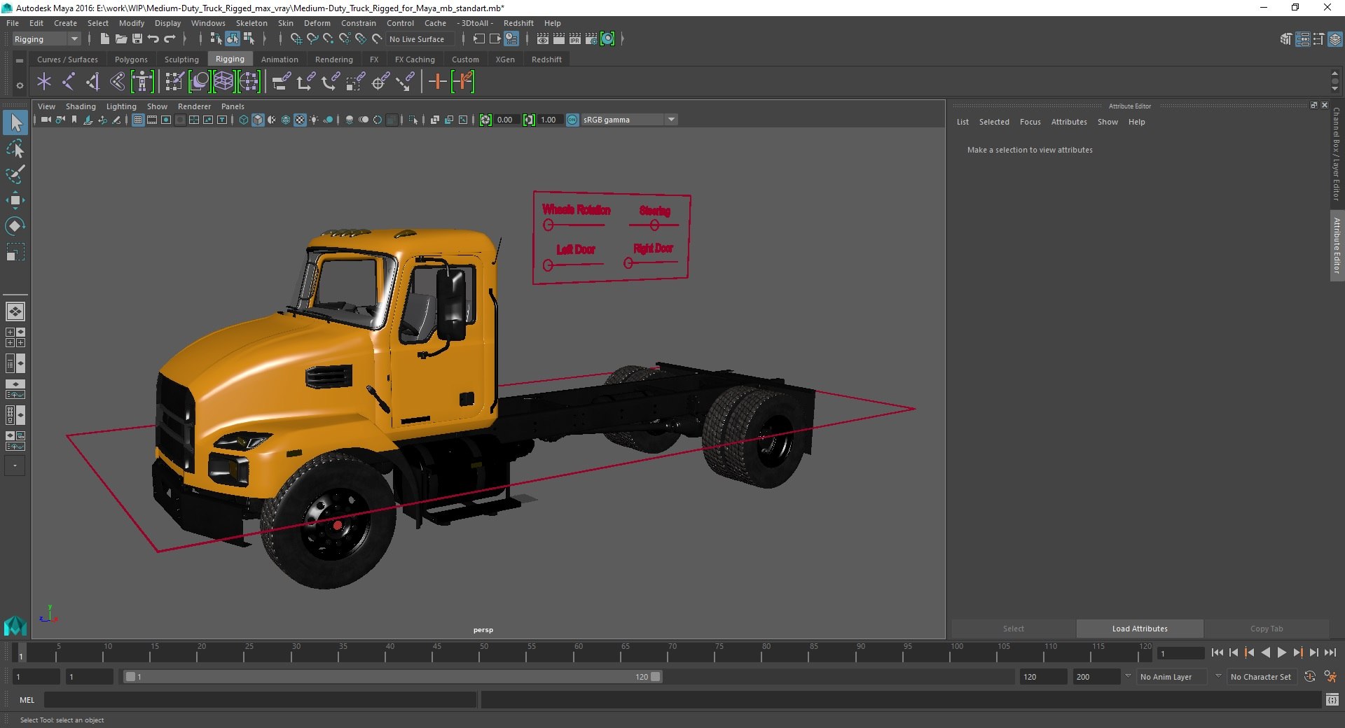 Medium-Duty Truck Rigged for Maya 3D model - TurboSquid 2069066