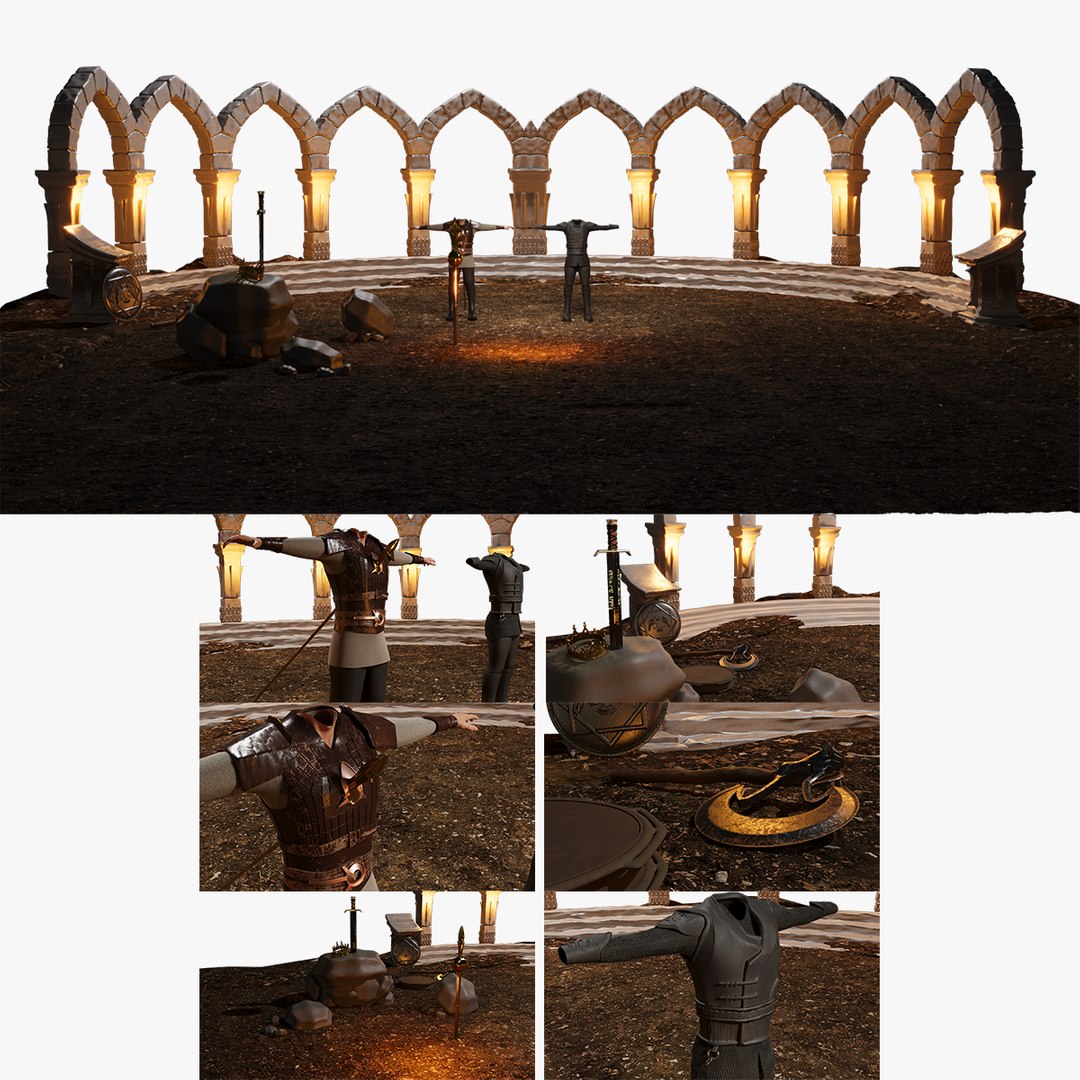3D Medieval Scene Model - TurboSquid 2084688