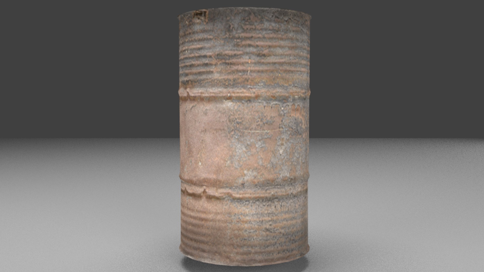 3d Model Rusted Gasoline Barrel