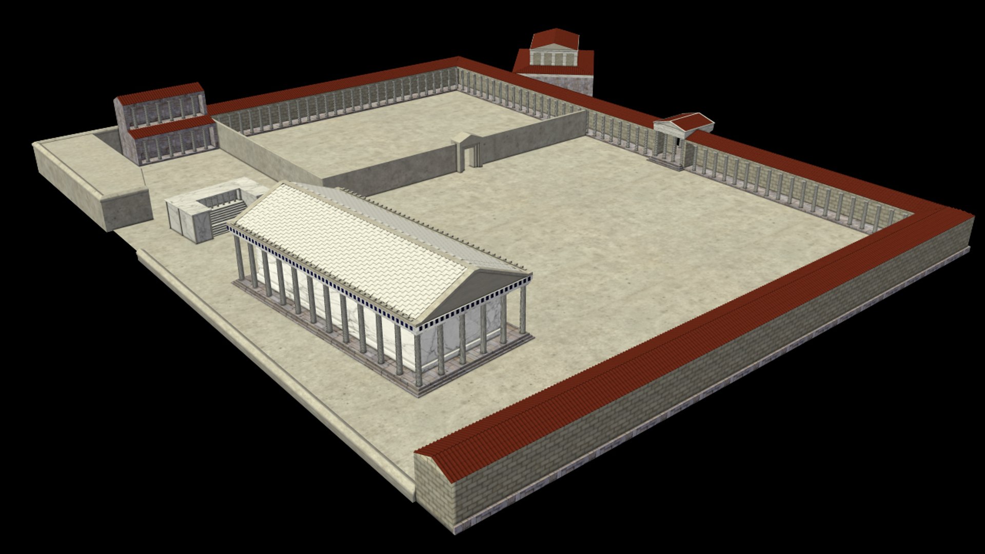 Temple Troy Model - TurboSquid 1250782