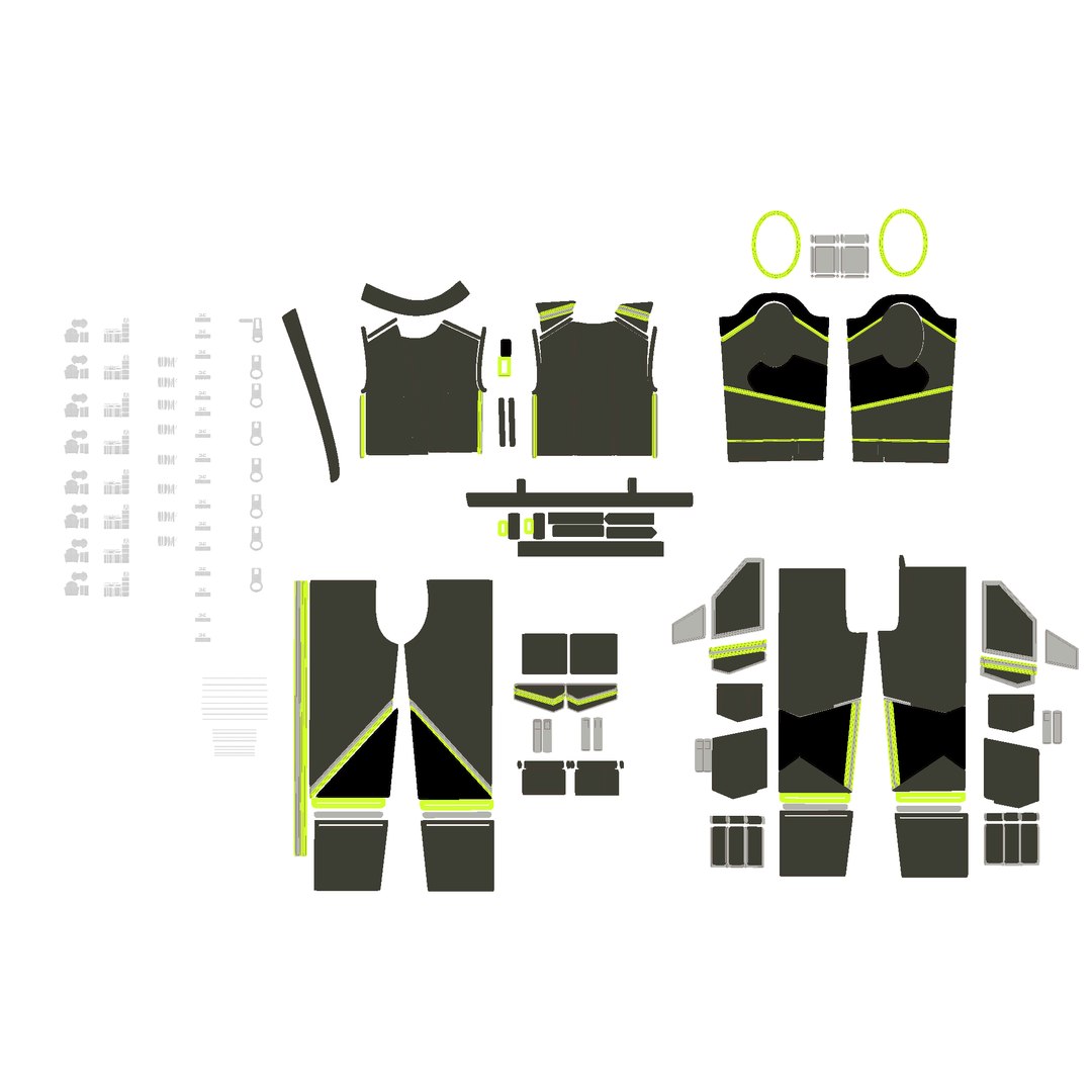 Work Jumpsuit - Work Clothing 3D Model - TurboSquid 2002611