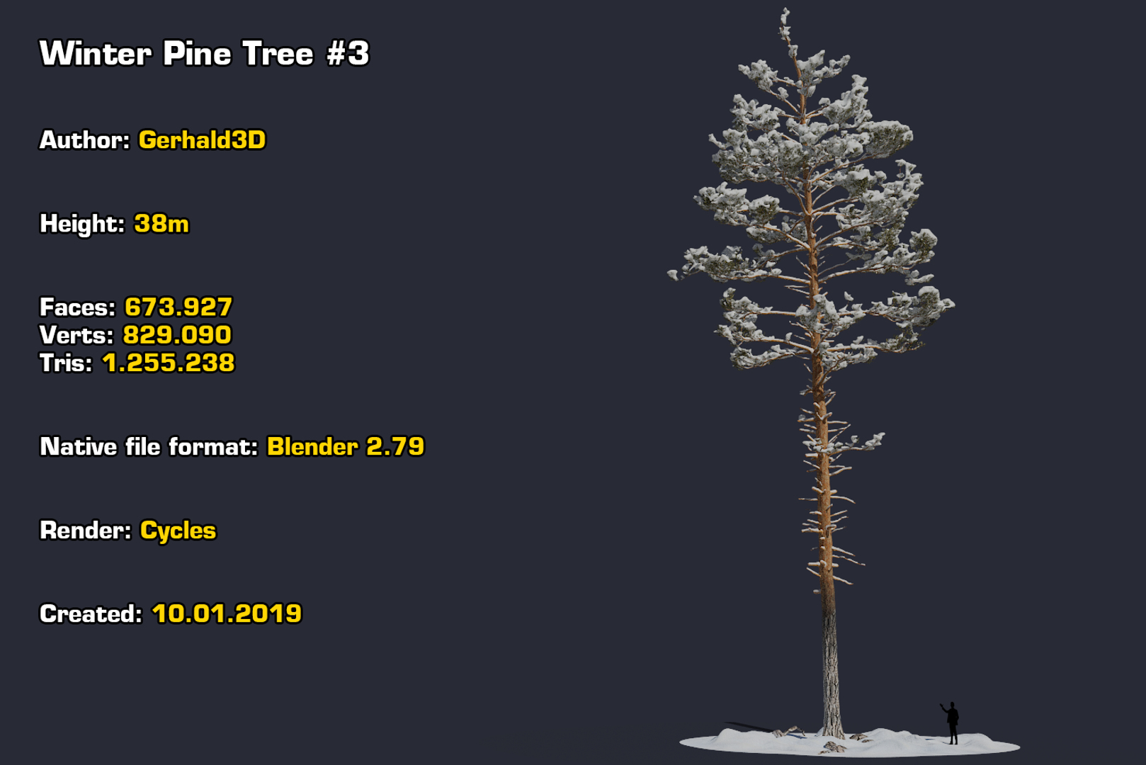 Winter pine tree pack 3D model - TurboSquid 1371614