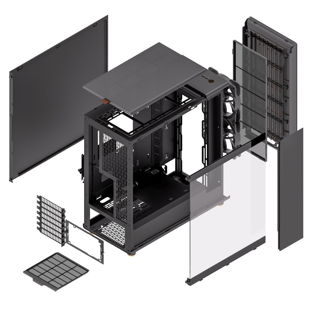 3D Fractal Design North - Computer Case - TurboSquid 2115364
