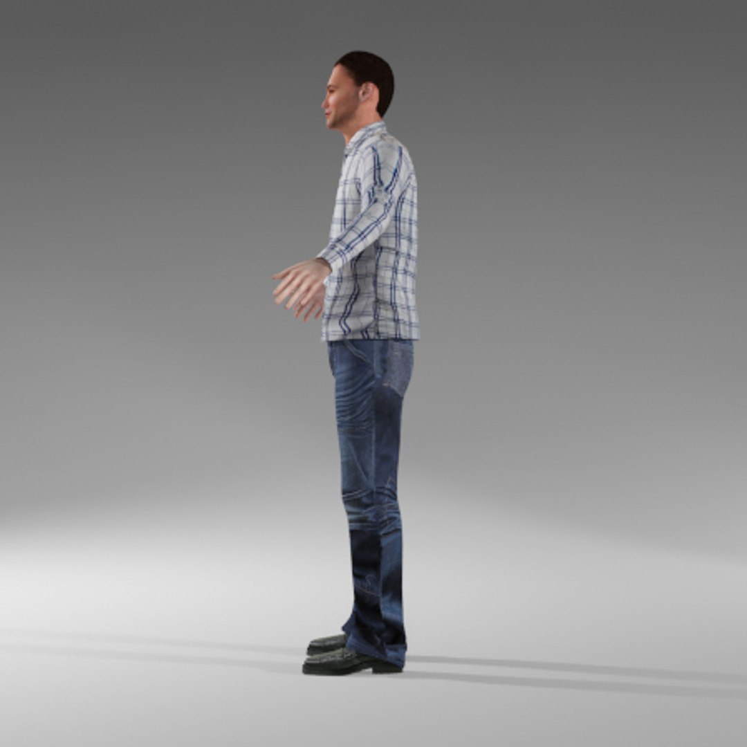 human rigged 3d max