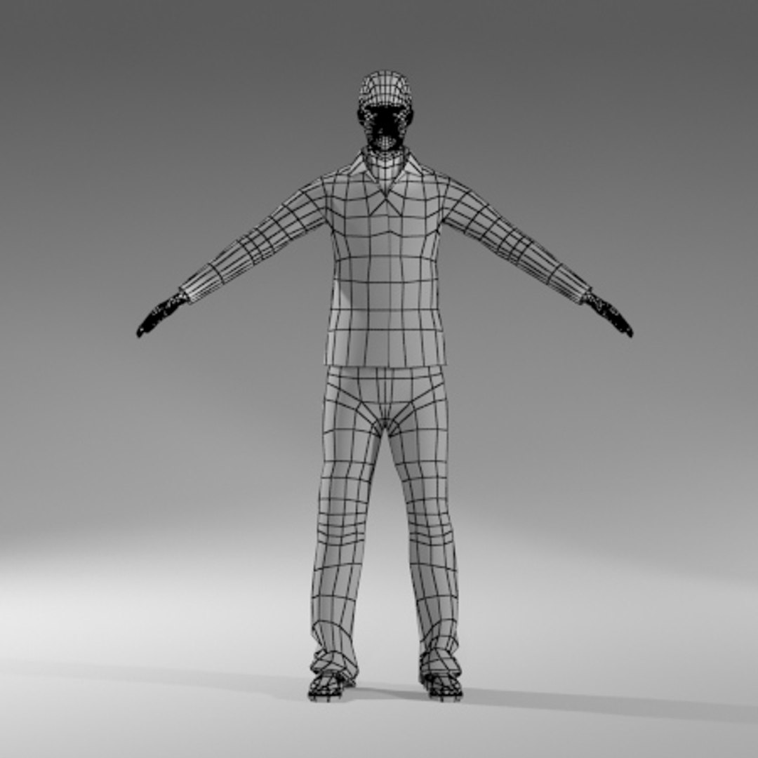 human rigged 3d max