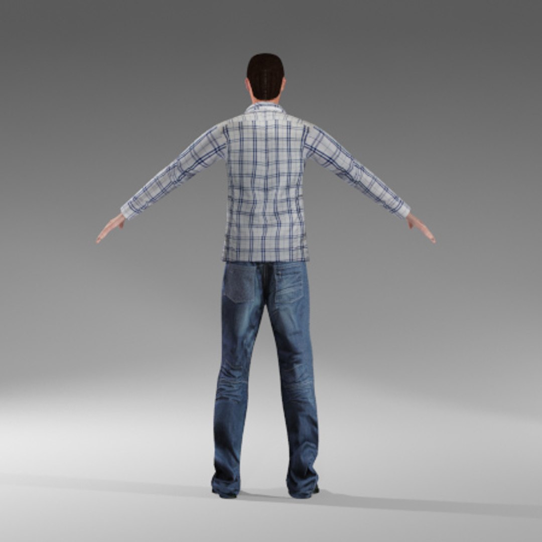 human rigged 3d max