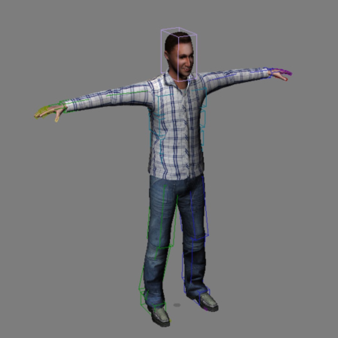human rigged 3d max