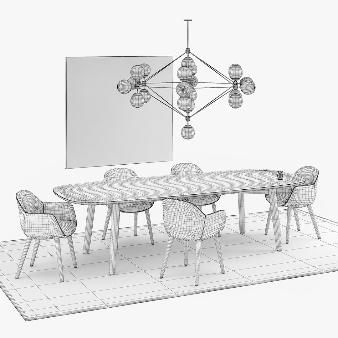 3D Poliform Mad Dining Set - TurboSquid 1224225