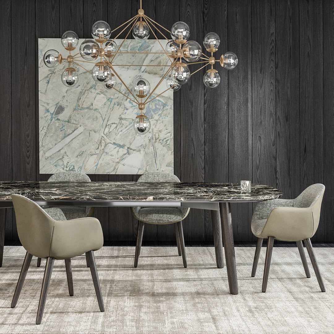 3D Poliform Mad Dining Set - TurboSquid 1224225