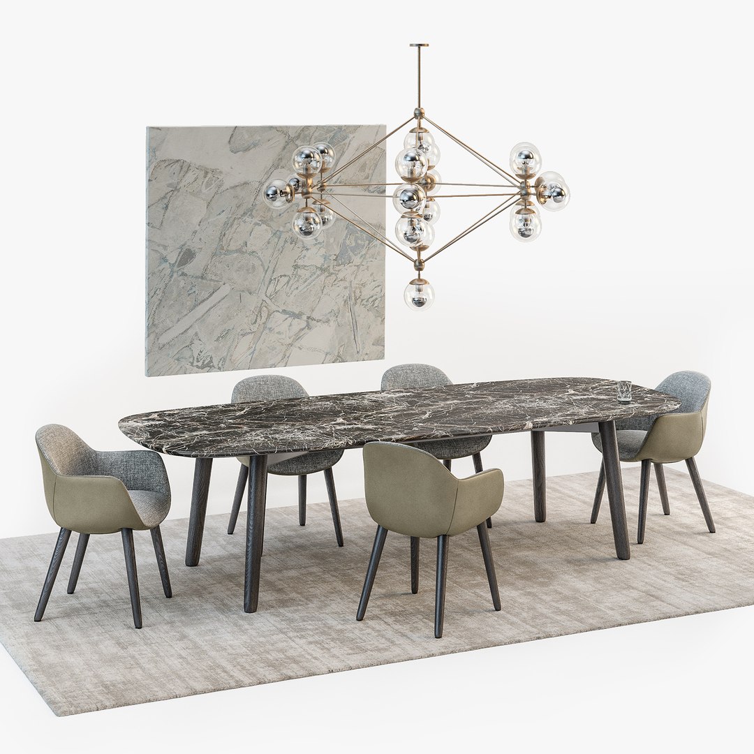 3D Poliform Mad Dining Set - TurboSquid 1224225