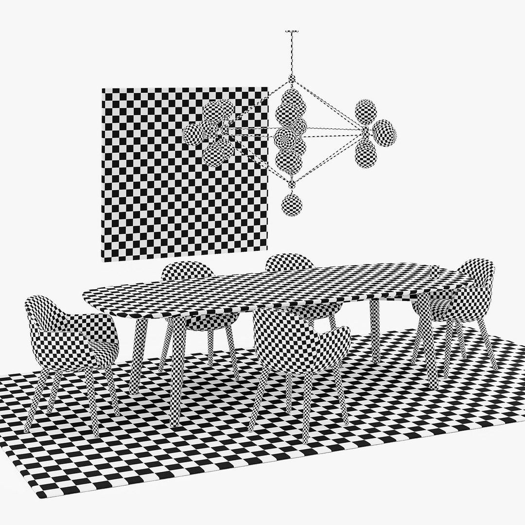 3D Poliform Mad Dining Set - TurboSquid 1224225