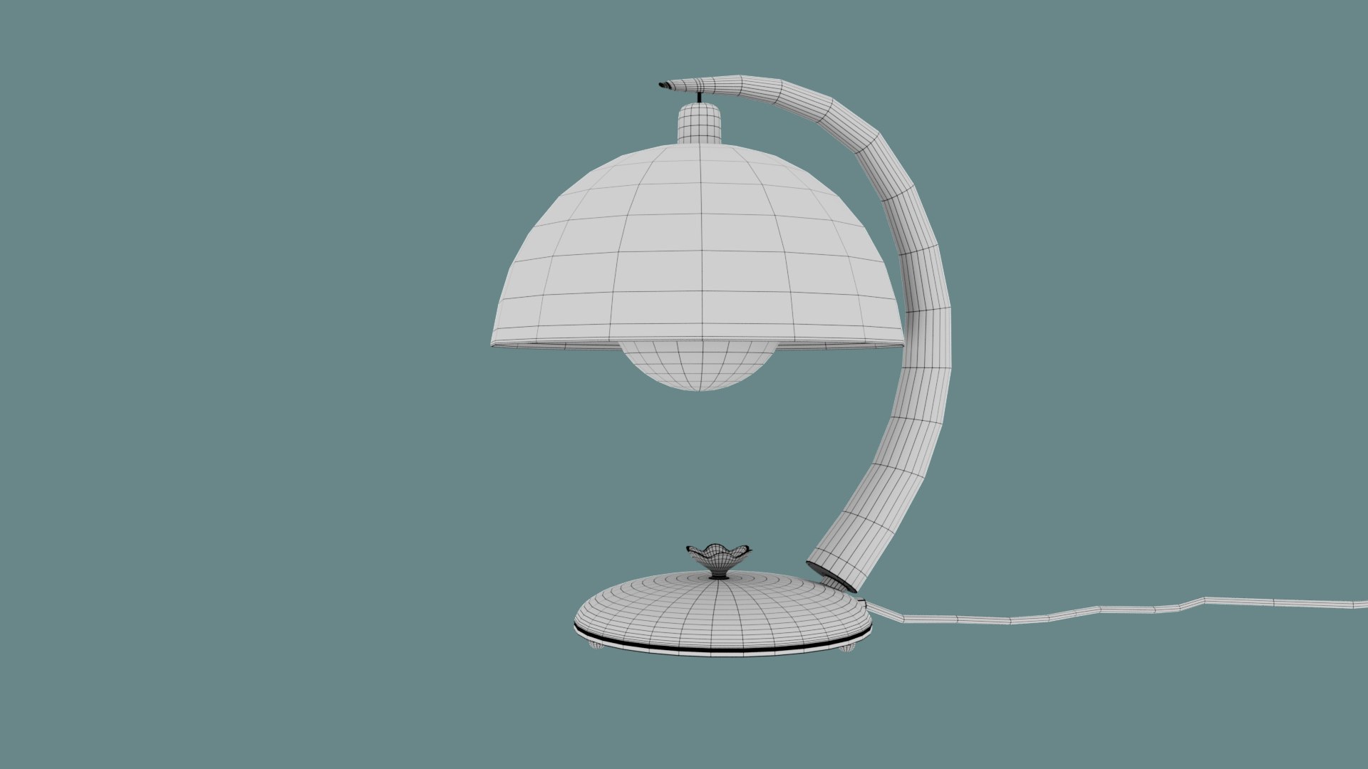 Mid-century Table Lamp 3D Model - TurboSquid 2096573