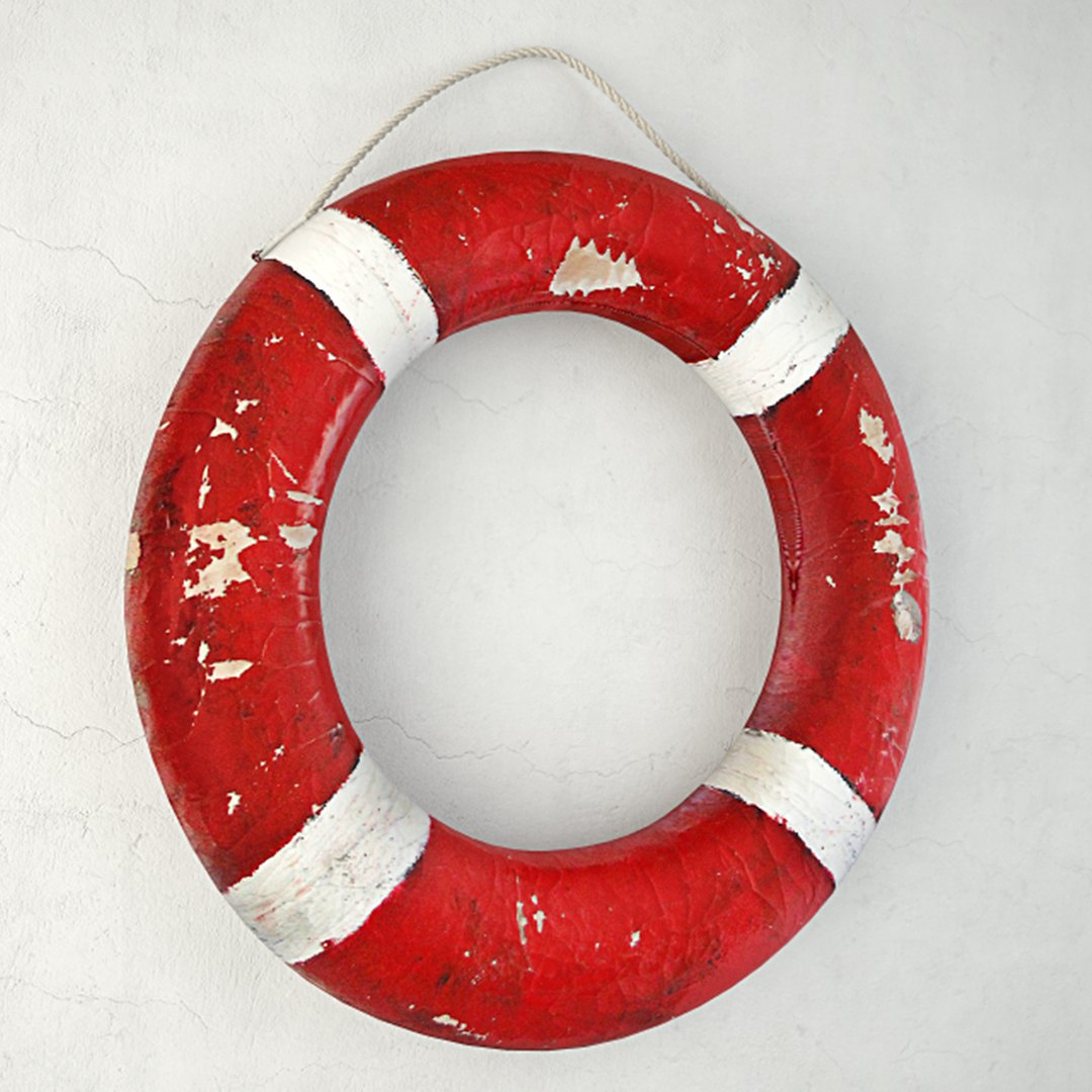 Red White Life Preserver 3D Model - TurboSquid 1212506