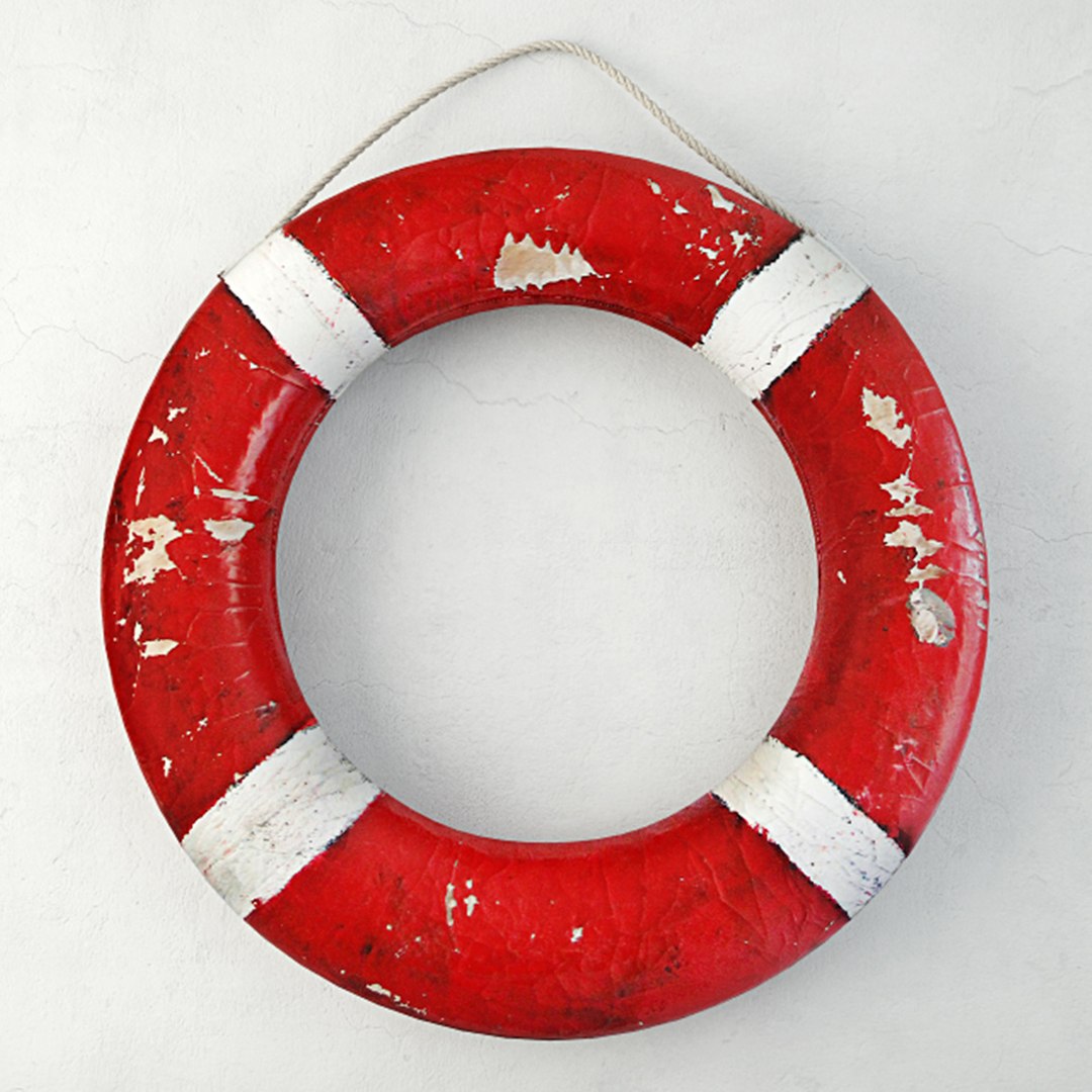 Red White Life Preserver 3D Model - TurboSquid 1212506