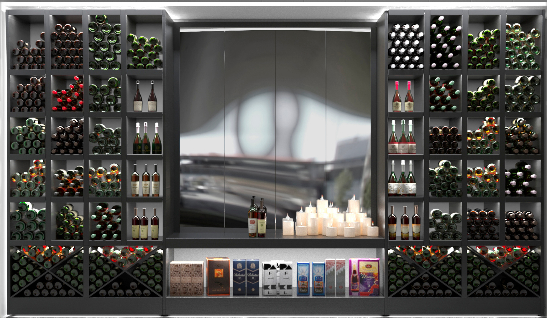 3D wine rack model - TurboSquid 1548565