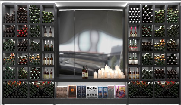 3D wine rack model - TurboSquid 1548565