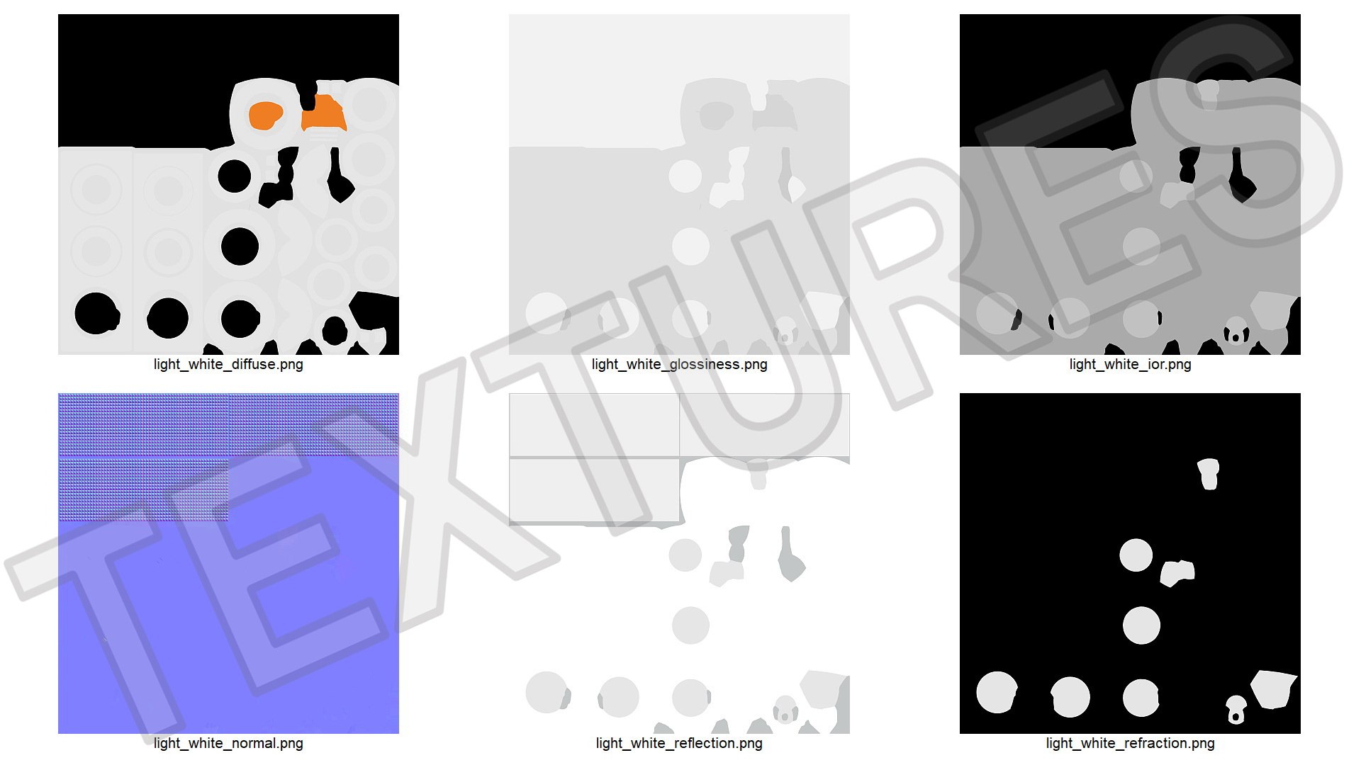 3D Rectangle Surface Mount 3 Light Luminaire White - TurboSquid 2080888