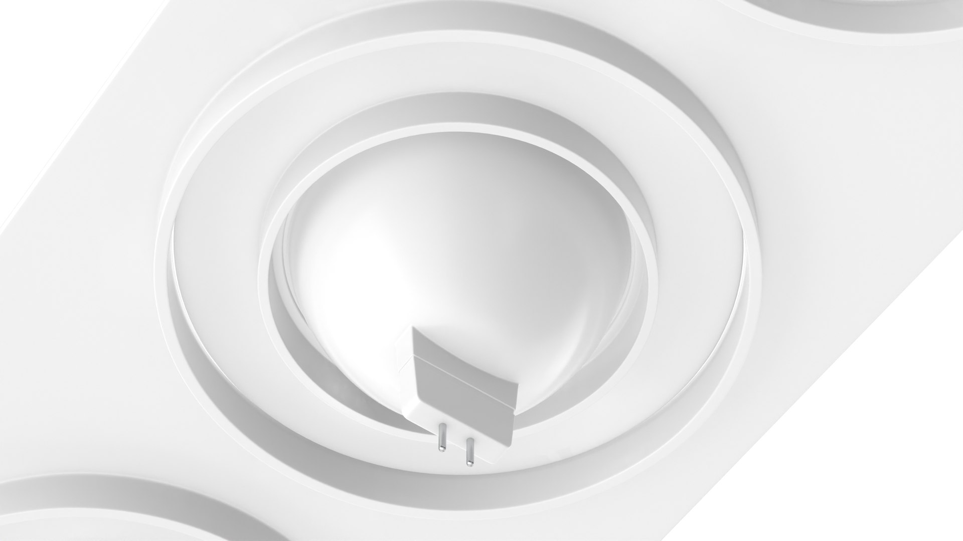 3D Rectangle Surface Mount 3 Light Luminaire White - TurboSquid 2080888