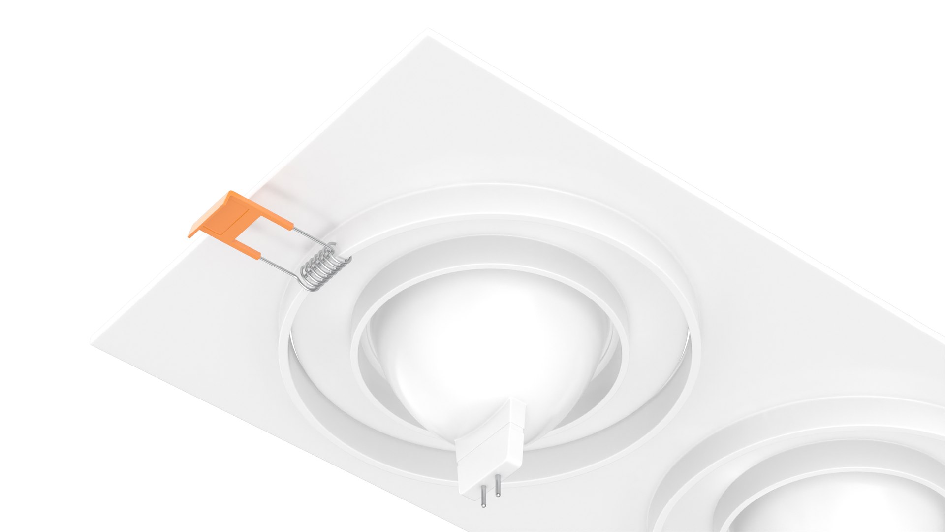 3D Rectangle Surface Mount 3 Light Luminaire White - TurboSquid 2080888