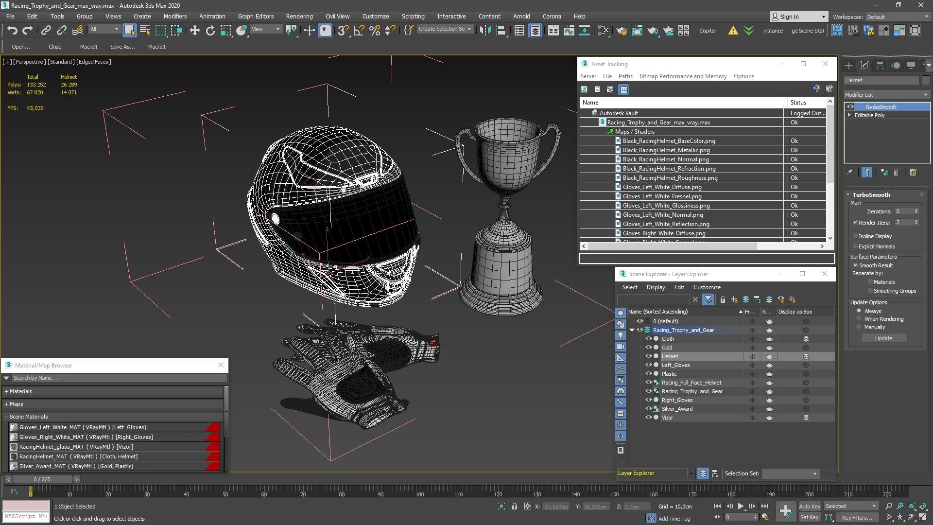 3D Racing Trophy And Gear - TurboSquid 2384496