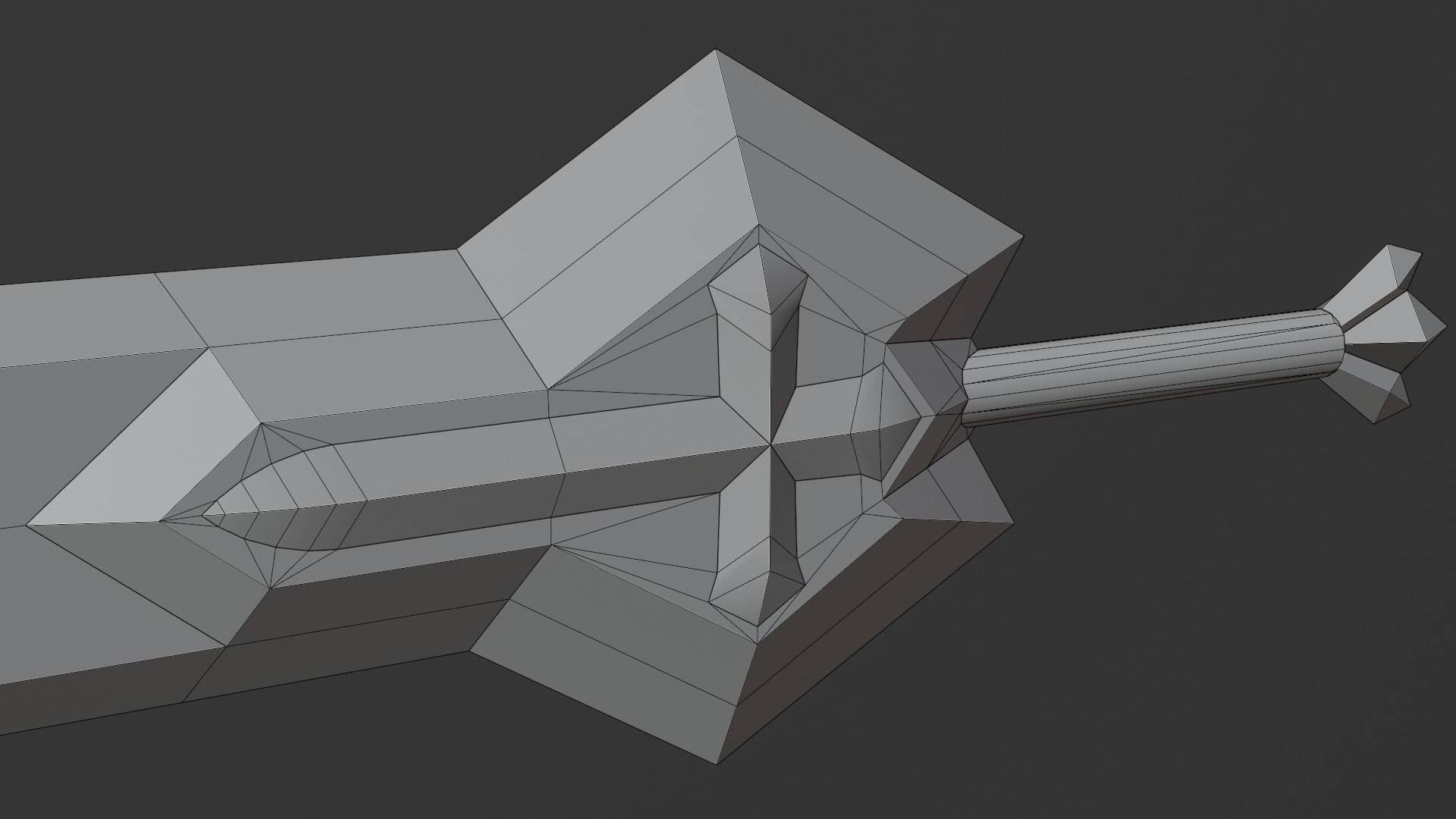 Fantasy Two-Handed Holy Sword Cross Black Epic 3D Model - TurboSquid ...