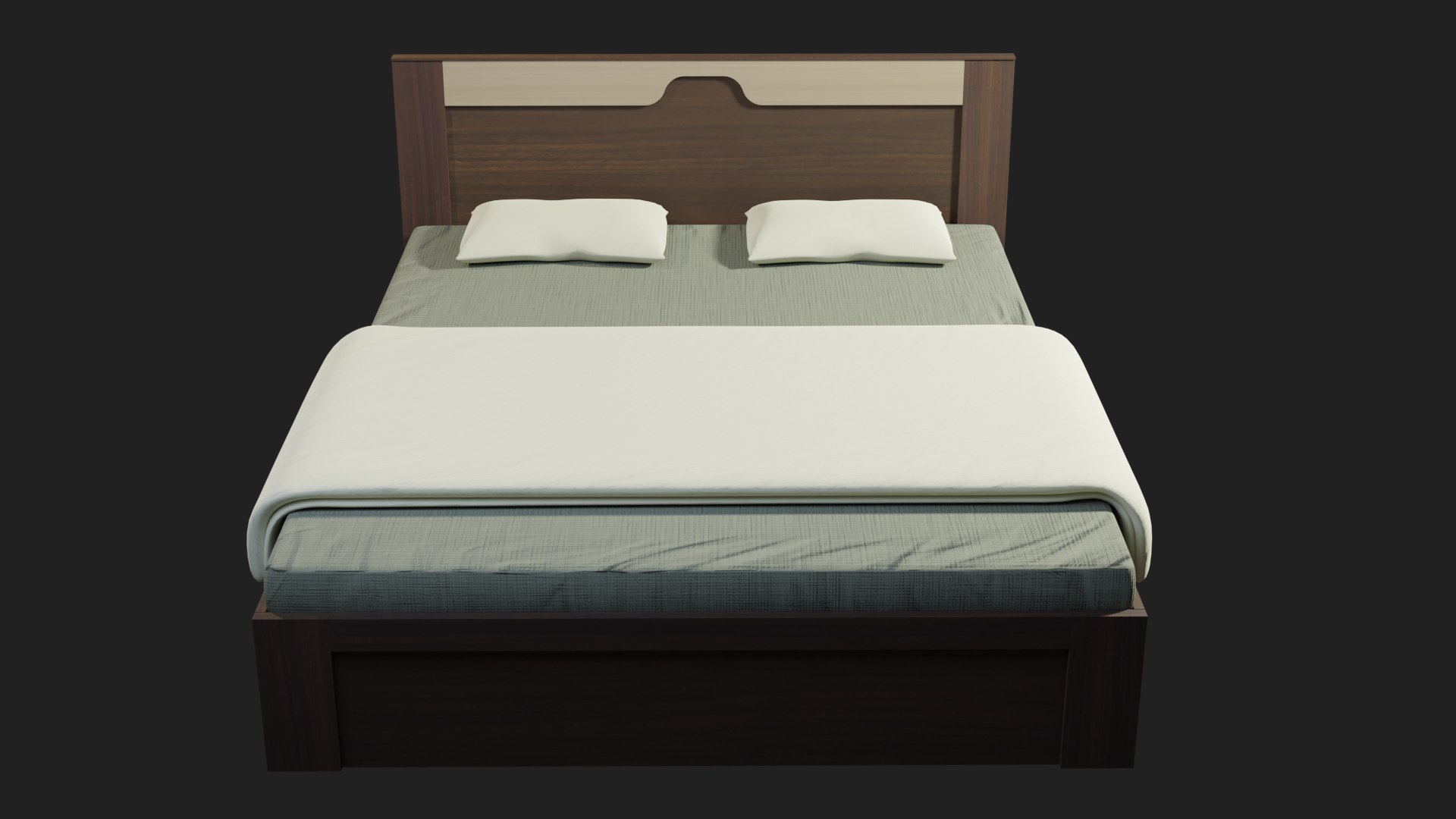 3D Modern Bed - TurboSquid 2009027