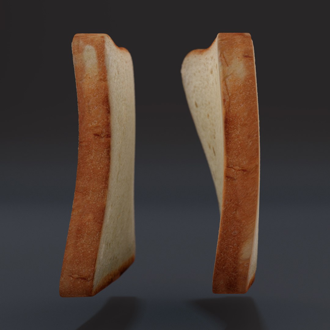 3d Model Toast Slice Bread